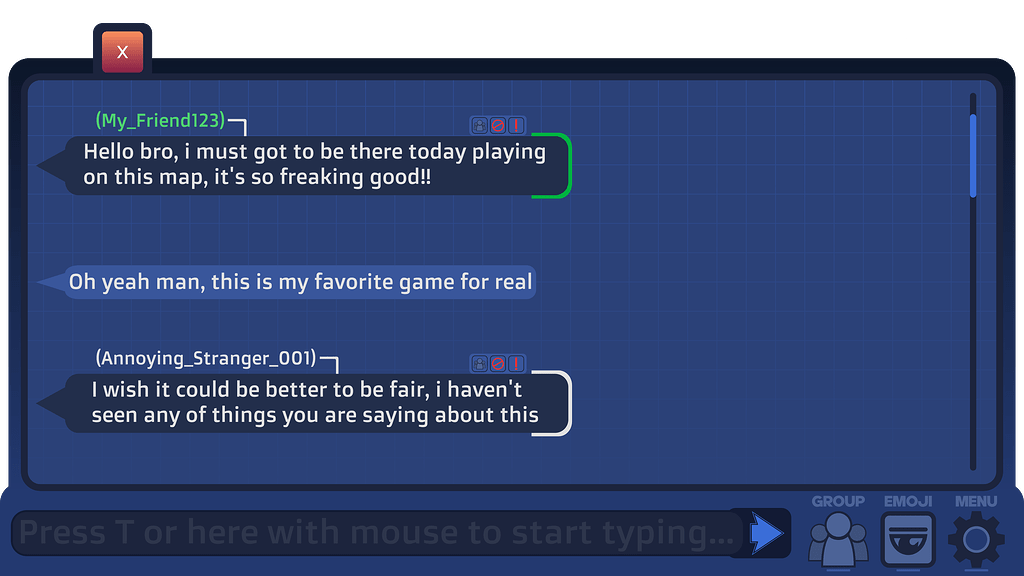 Concept for chat design in game - Suggestions and Feedback - Blokoto ...